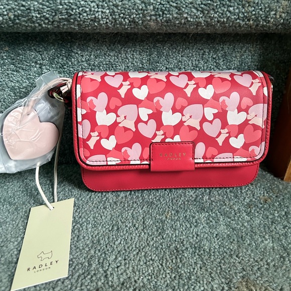 RADLEY LONDON | Bags | Radley London Pink Heart Crossbody Bag | Poshmark